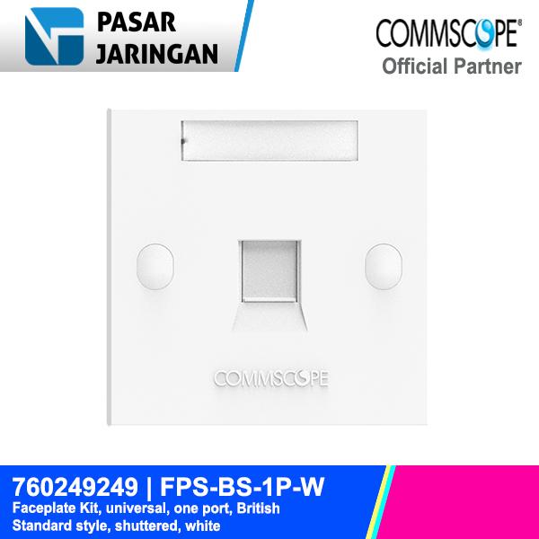 Jual Commscope 760249249 Faceplate 1 Port Shuttered White FBS-BS-1P-W ...