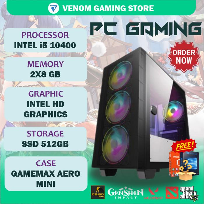 Jual PC Gaming | i5 10400 | Intel HD | 512GB NVME | DDR4 16GB - Kab ...