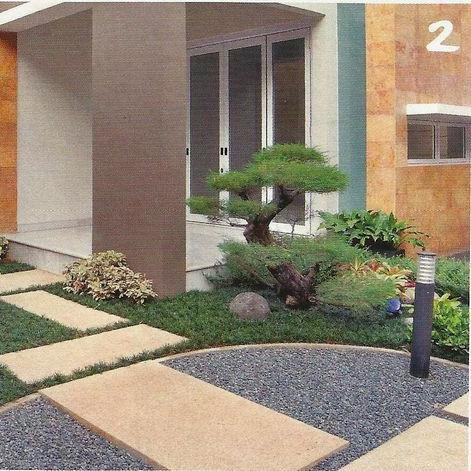 Jual Terima pembuatan taman minimalis modern konsep batu koral tabur ...