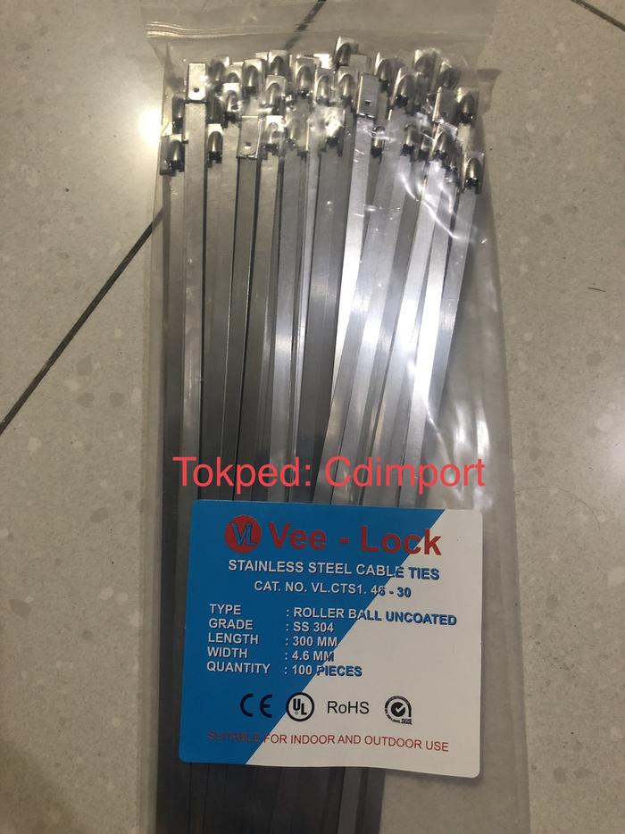 Jual Cable Ties - Kabel Tis Stainless Vee-Lock 4.6 x 300 mm - Jakarta ...