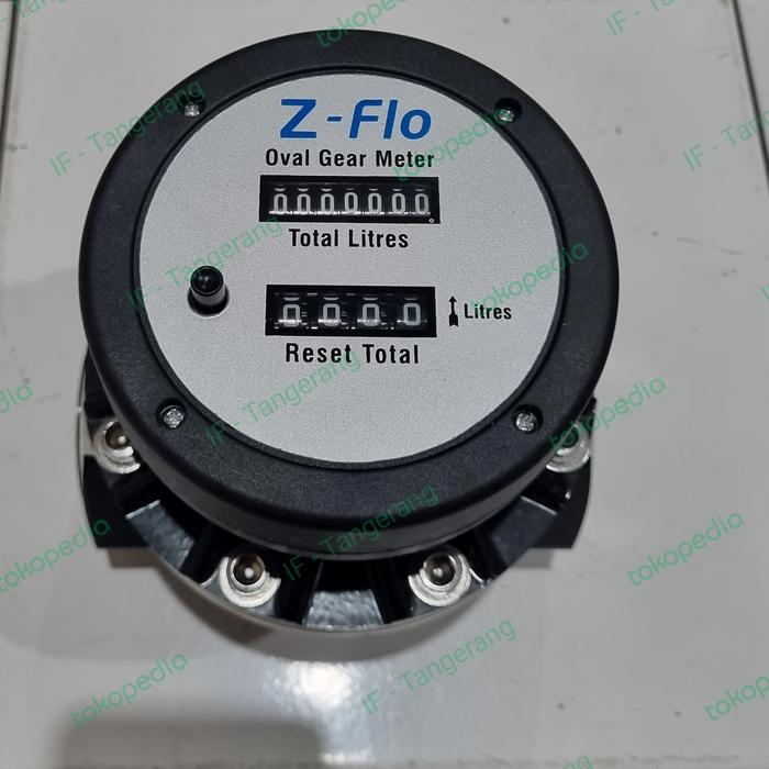 Jual Flow Meter 1.5" Z Flo Oval Gear Meter ZFLO-40 / For Fuel, Gasoline ...