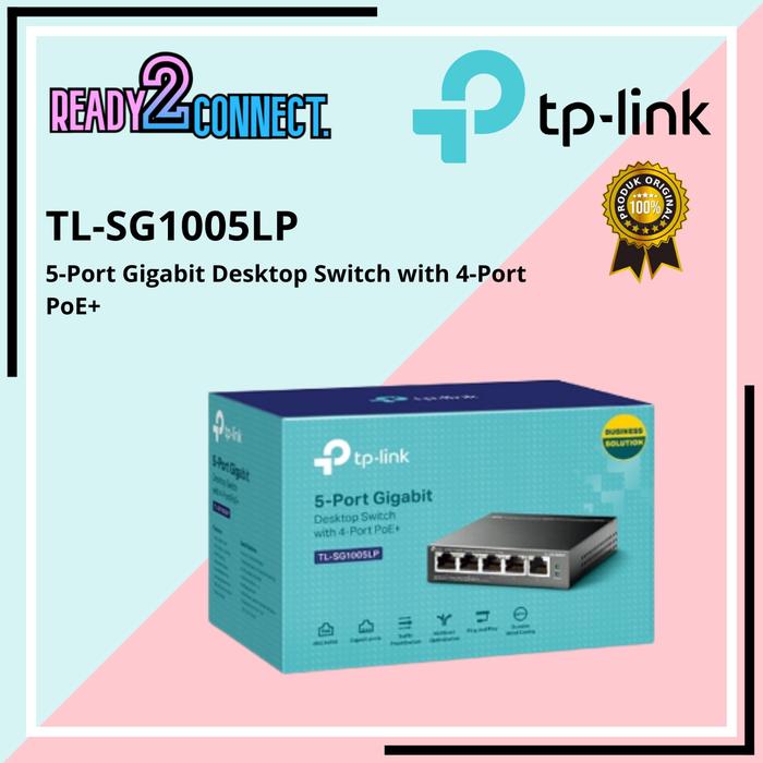 Jual TP-LINK TL-SG1005LP 5 Port Gigabit with 4-Port PoE+ Desktop Switch ...