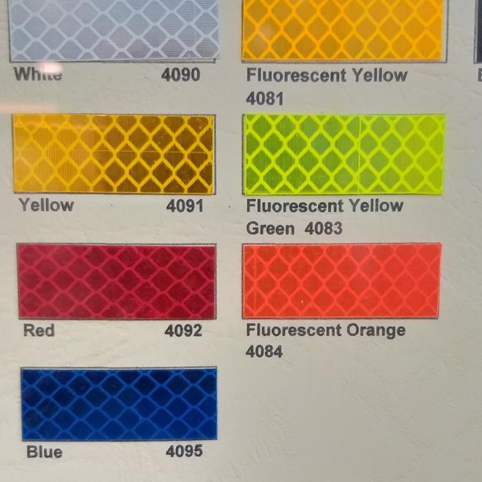 Jual 3M Diamond Grade Fluorescent Reflective sheeting 60 cm x 1 meter ...