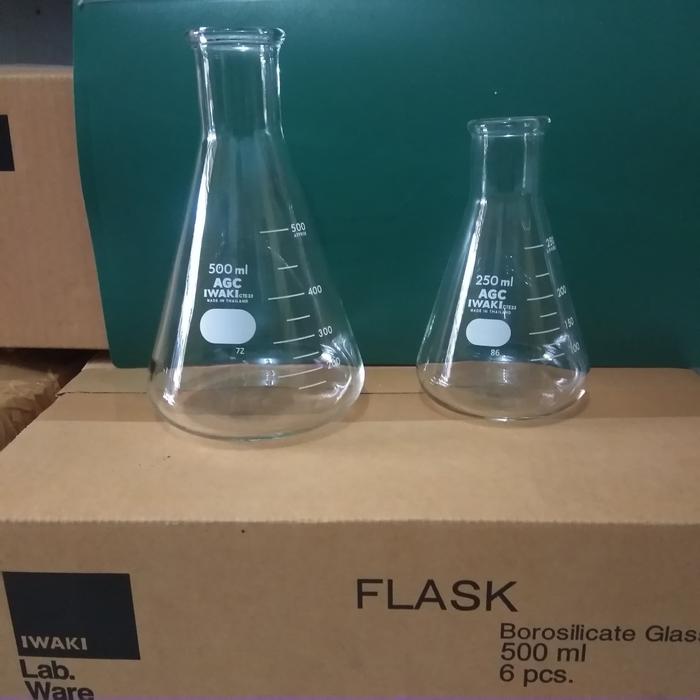 Jual Erlenmeyer flask 500ml IWAKI. Erlenmeyer glass 500ml. Erlenmeyer ...