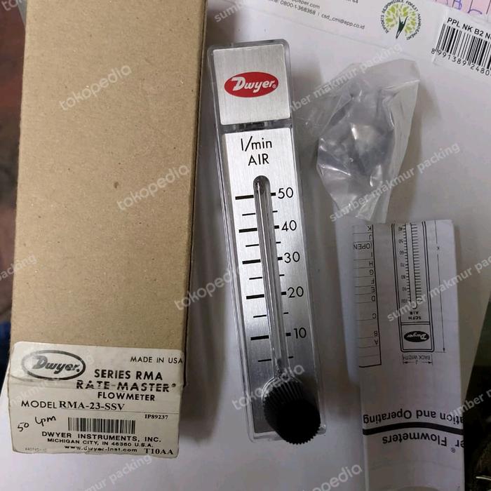 Jual flow meter Rate master series RMA-23-SSV 50 I/min air DWYER - Jakarta Barat - sumber makmur ...