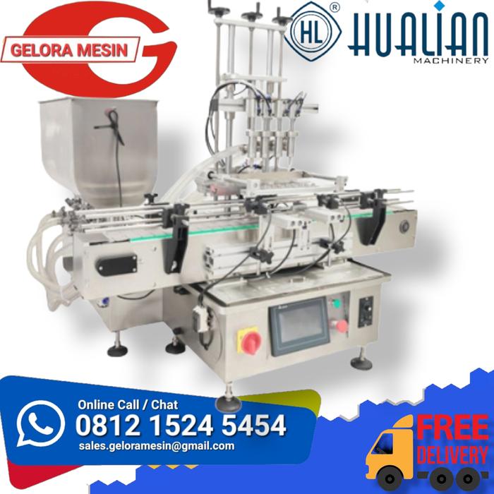 Jual Mesin Filling Pengisi Cairan Kental & Liquid 4 Nozzle Otomatis - Jakarta Barat - Gelora ...