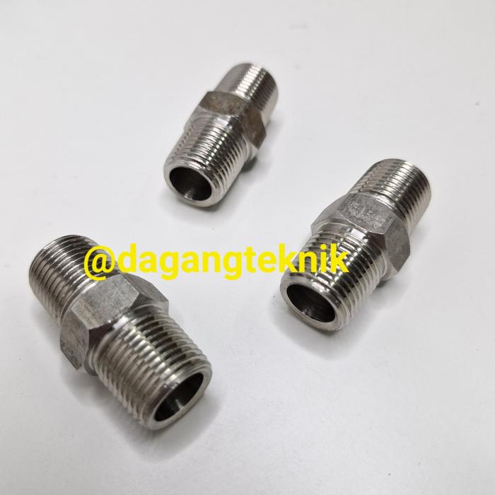 Jual Double Nipple / Hex Nipple / Double Nepple 1 1/2 inch 3000 SS 304 ...