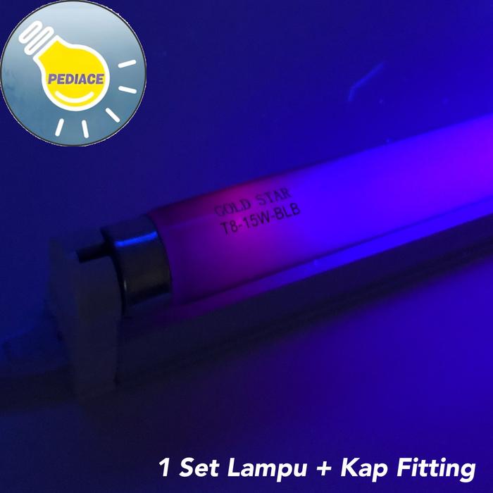 Jual Lampu UV UVA UV-A T8 Ultraviolet BLB 15W SET KOMPLIT 46cm Sensor ...