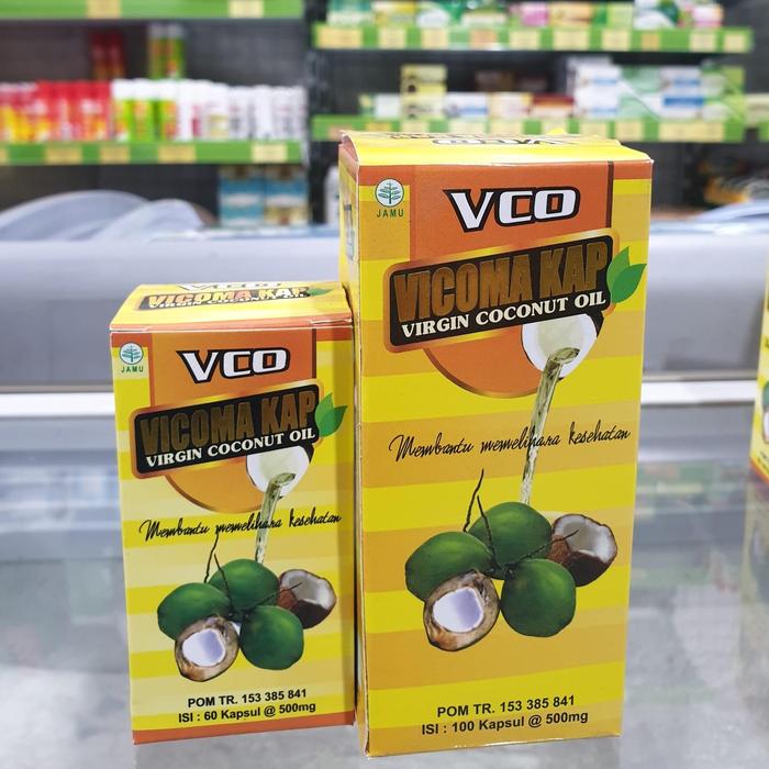 Jual Vicoma Kap Kapsul VCO - Isi 60 & 100 Kapsul Virgin Coconut Oil ...