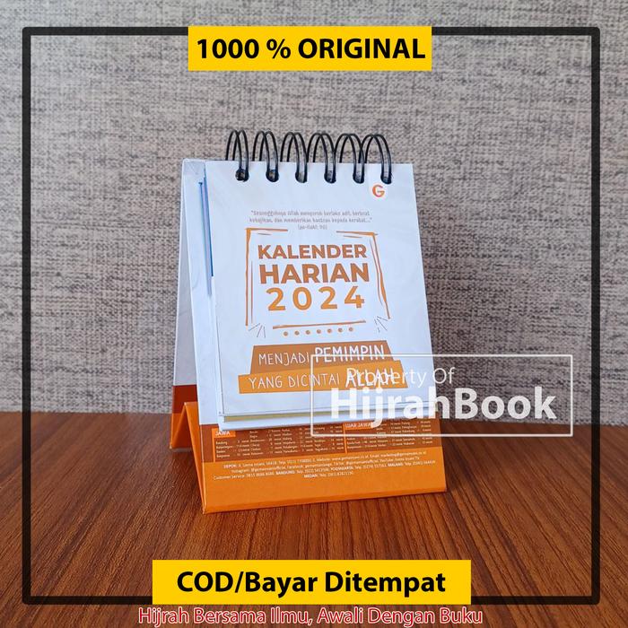 Jual Kalender Harian Muslim 2024 Kalender Meja Kalender Sobek 2024 GI ...