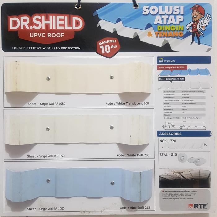 Jual Atap Upvc Dr Shield Translucent Single Layer Free Ongkir - Kota ...
