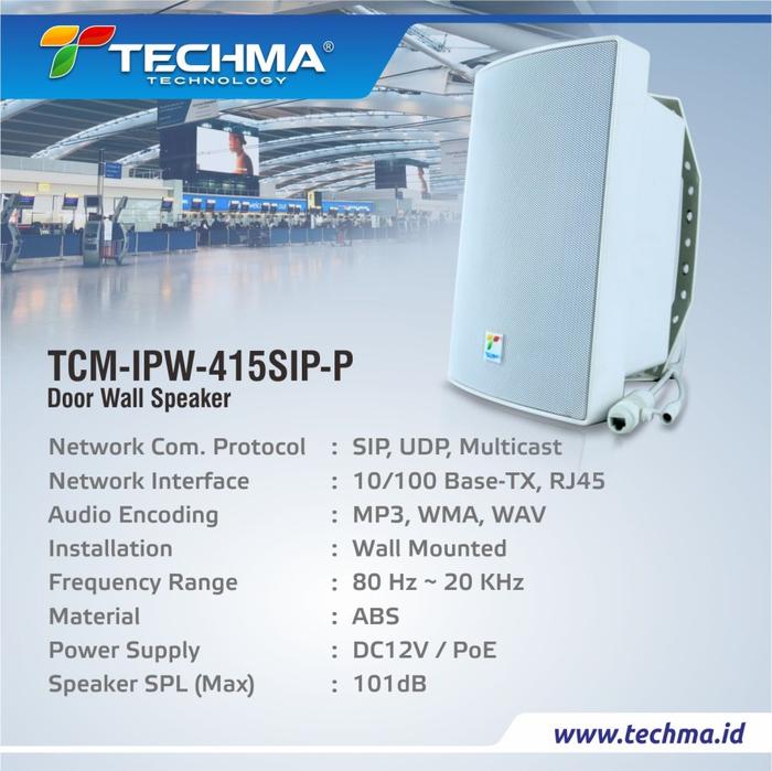 Jual TECHMA TCM-IPW415SIP/P Network Column Wall IP Speaker - Cloud ...