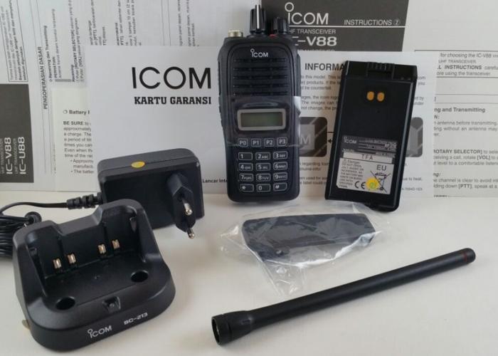 Jual Icom IC-V88 HT VHF Waterproof Garansi 1Tahun ICV88 Handie Talkie ...