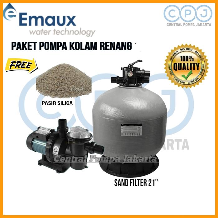 Jual Pompa Kolam Renang Emaux 2HP, Sand Filter Emaux 28"+ pasir ...