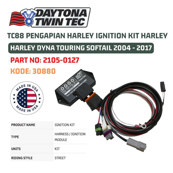 Jual TC88 PENGAPIAN HARLEY IGNITION KIT HARLEY DYNA TOURING 04-17 2105 ...