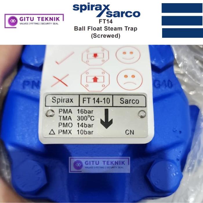 Jual BALL FLOAT STEAM TRAP SPIRAX SARCO TYPE : FT14-10 DN20 / 3/4 ...