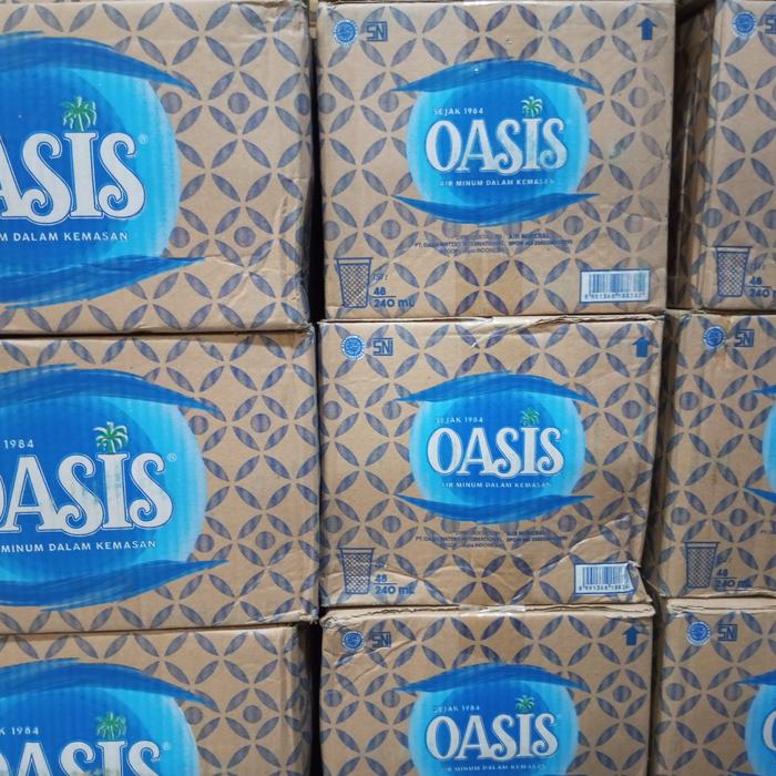 Jual Oasis gelas 240ml 1 dus isi 48 gelas / air mineral / air minum ...