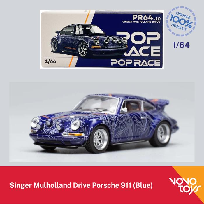 Jual Poprace 1/64 Singer Mulholland Drive Porsche 911 Blue Diecast ...