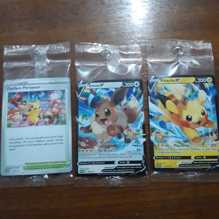 Jual KARTU PIKACHU V EEVEE V FANFARE PERAYAAN POKEMON FESTIVAL JAKARTA PROM - Jakarta Barat ...