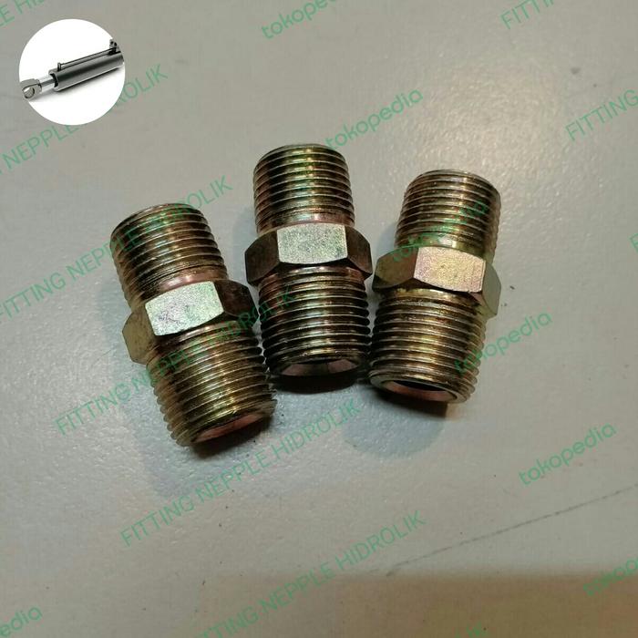 Jual DOBEL NEPEL HIDROLIK 5/8 NPT - 1/2 NPT / NEPEL DRAT NPT x NPT - Jakarta Barat - FITTING ...