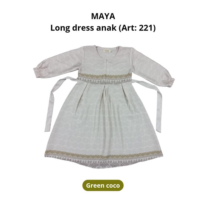 Jual Long Dress Anak - MAYA | Agustin Collection - Green Choco, M - Jakarta Timur - Agustin ...