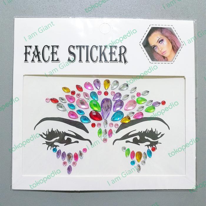 Jual sticker diamond swarovski untuk kulit wajah & muka stiker MIX ...