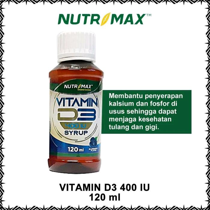 Jual Nutrimax Vitamin D3 400 iu Syrup 120 ml - Menjaga kesehatan gigi ...