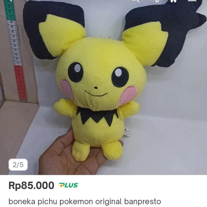Jual boneka pichu raichu pokemon original pocket monster rare item ...