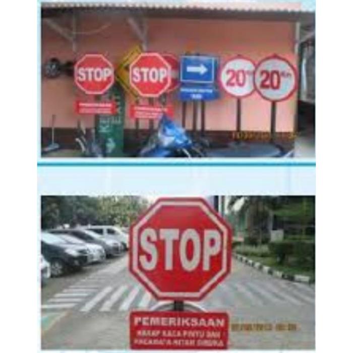 Jual rambu tanda sign stop cek check periksa pemeriksaan keamanan ...