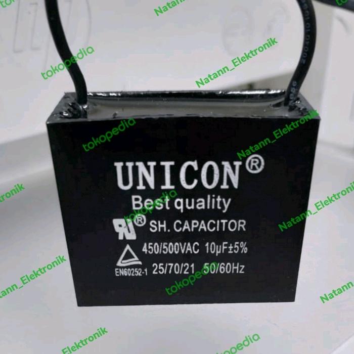 Jual kapasitor capacitor ac kotak kabel 10uf 10 uf 500 volt 500 vac unicon - Jakarta Barat ...