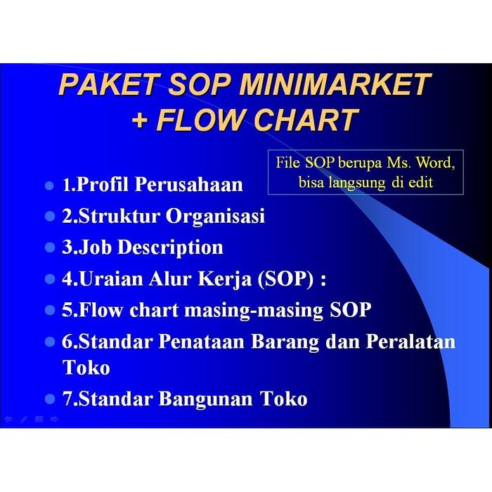 Jual SOP MINIMARKET LENGKAP DG FLOWCHART+JOBDESC+PANDUAN STANDARISASI ...
