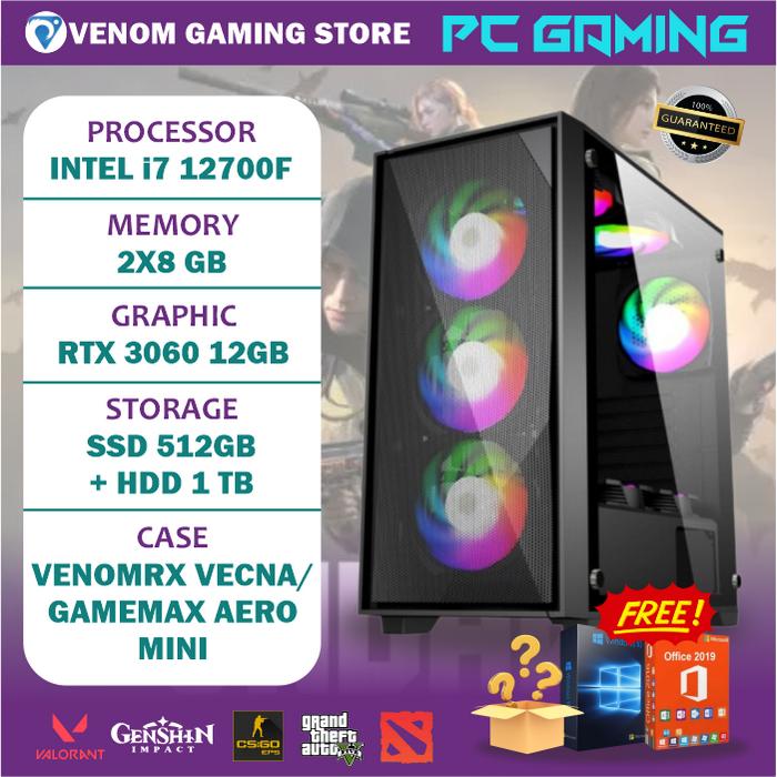 Jual Pc Gaming | Intel i7 12700F | RTX 3060 12GB | 16GB RAM | 512GB ...