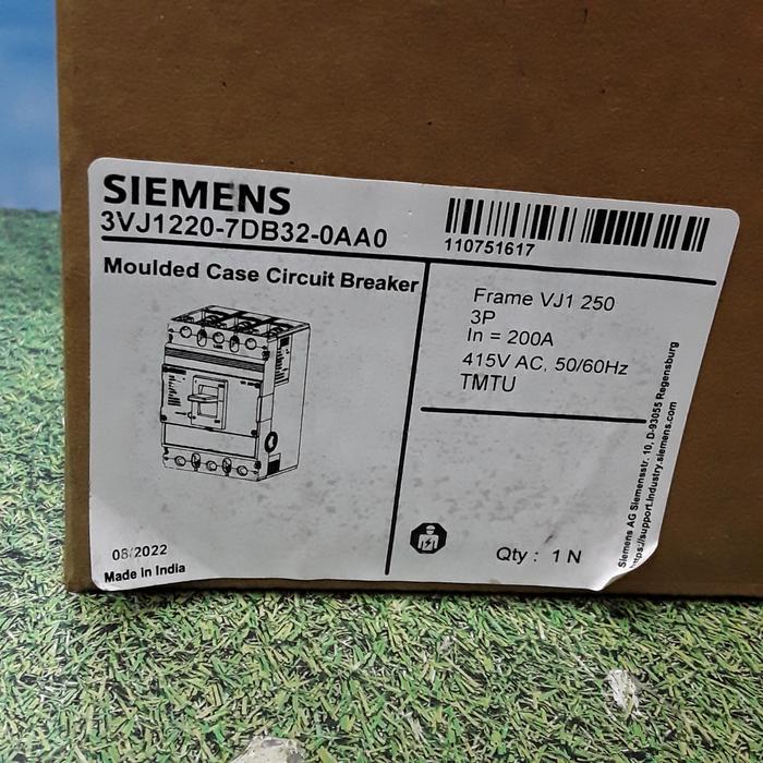 Jual Siemens MCCB 3VJ1220-7DB32-0AA0 3P 200A Frame VJ1 250 Moulded Case ...