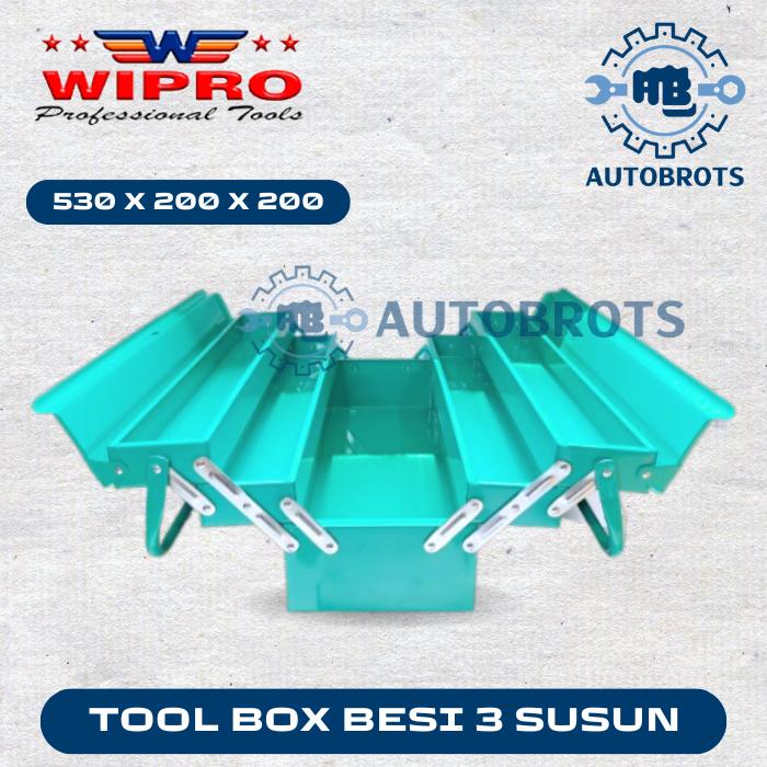 Promo WIPRO Toolbox 3 Susun 530x200x200mm / Kotak Tool box Besi TBB-03 ...