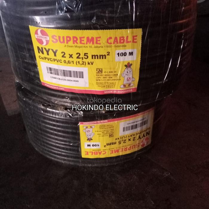 Jual KABEL SUPREME NYY 2x2,5 100 METER NYY 2x2.5mm 100M KABEL TUNGGAL ASLI - Jakarta Pusat ...
