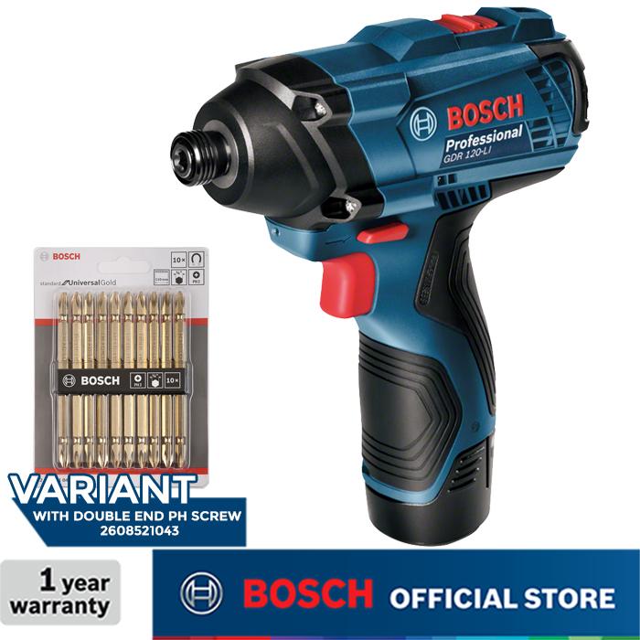 Promo Bosch Cordless Impact Screwdriver/Obeng Impact Baterai GDR 120-LI ...