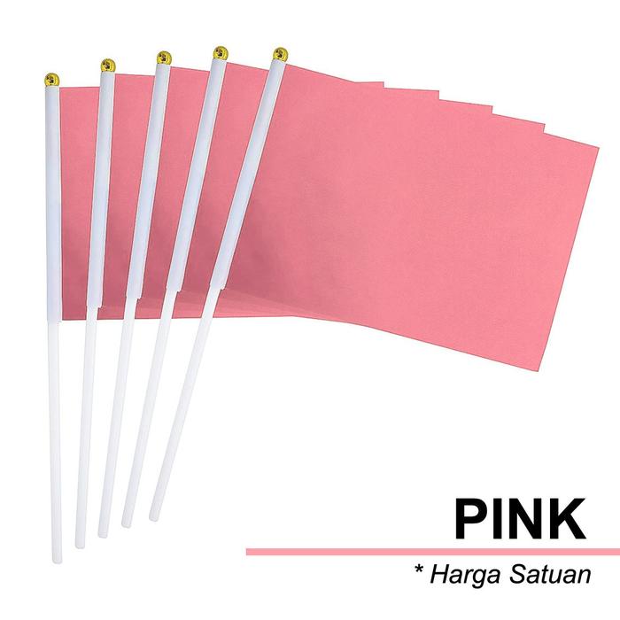 Jual Bendera Tangan Polos / Blank Hand Flag - Pink - Kota Bekasi ...