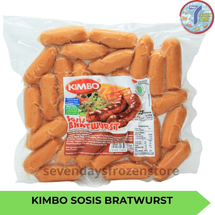 Jual Kimbo Sosis Sapi Bratwurst Cocktail Breakfast 450 gr - Jakarta ...