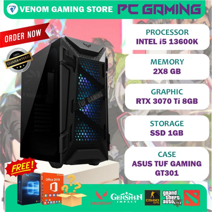 Jual Pc Gaming | Intel i5 13600K | RTX 3070 Ti 8GB | 1TB NVME | 16GB ...