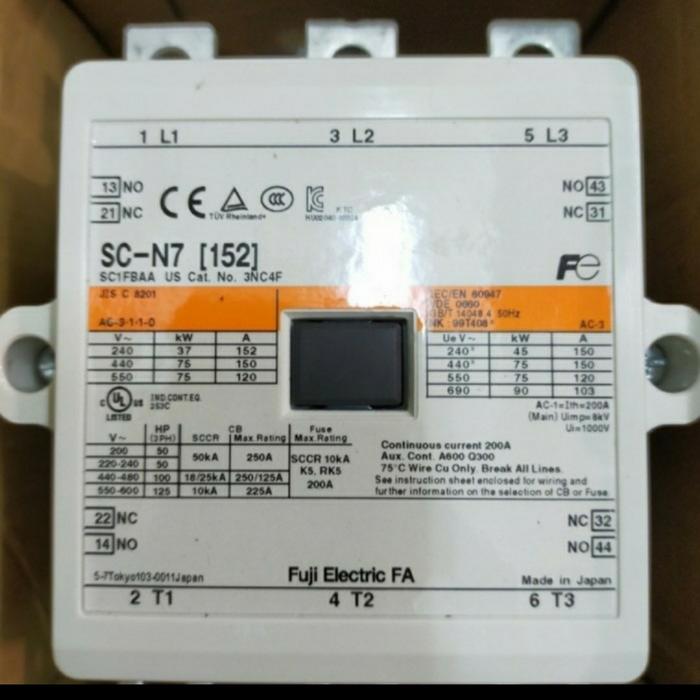 Jual Kontaktor / Contactor Fuji SC-N7 SCN7 110V SCN 7 Fuji - Kota ...