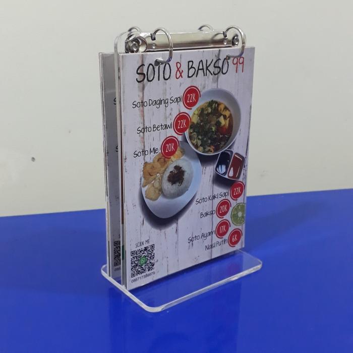 Jual Acrylic Tempat Brosur Menu Akrilik Display A5 bahan 5 mm Papan ...