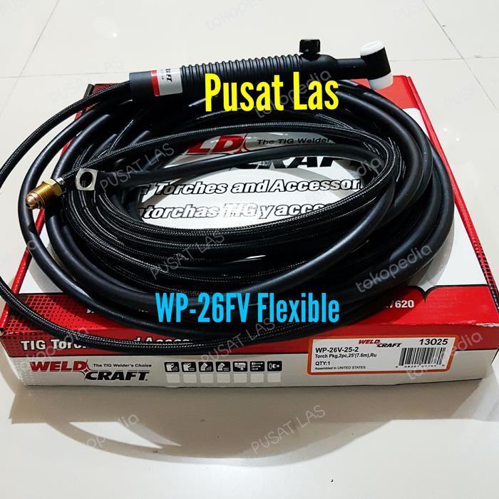 Jual Tig Torch WP-26FV Flexible WELDCRAFT Tang Las Argon Fleksibel ...
