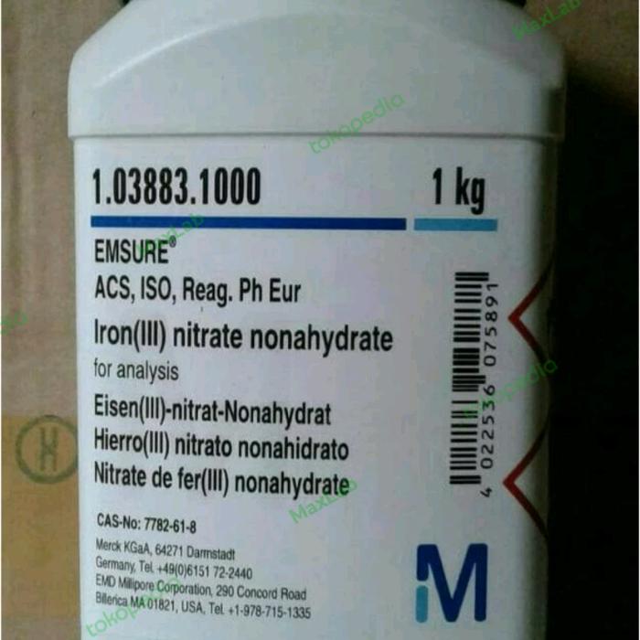 Jual Fe(NO3)3, Besi nitrat, ferric, iron nitrate, Merck, 250 gram - Kab ...