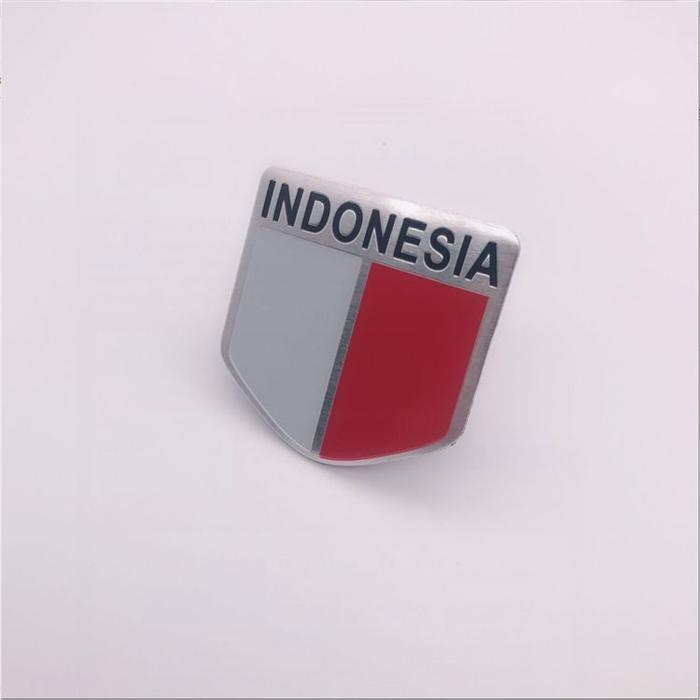 Jual Emblem 3D Alumunium Bendera Negara Indonesia Sticker Plat Jakarta ...