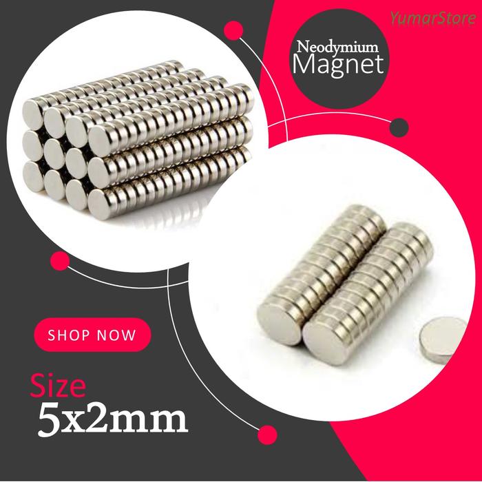 Jual Magnet Neodymium 5x2mm 5x2 mm 5 x 2 KOIN BULAT BAGUS ORIGINAL ...