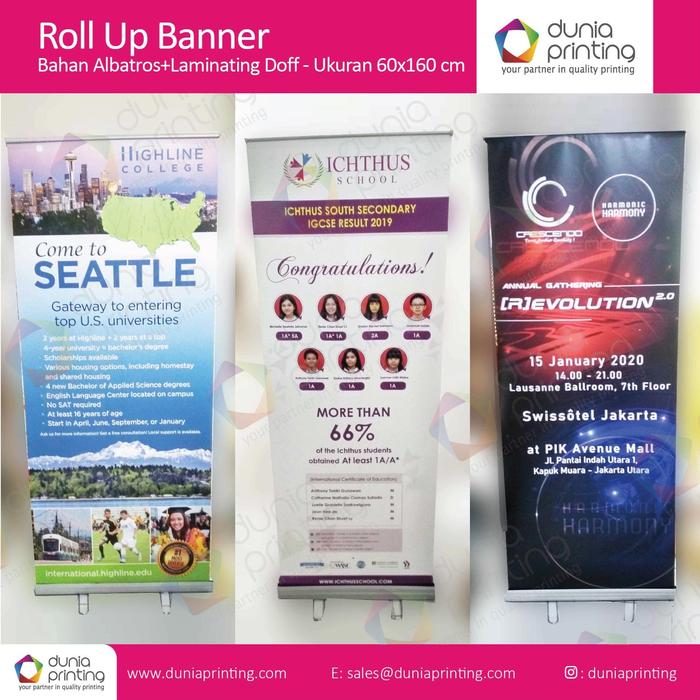 Jual Roll Up Banner 60 x 160 - Albatros - Jakarta Barat - duniaprinting ...