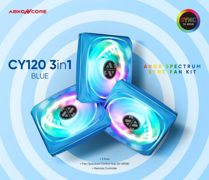 Jual Fan Casing ABKONCORE CY120 ARGB SPECTRUM SYNC 3 in 1 Control Set - Biru - Kota Makassar ...