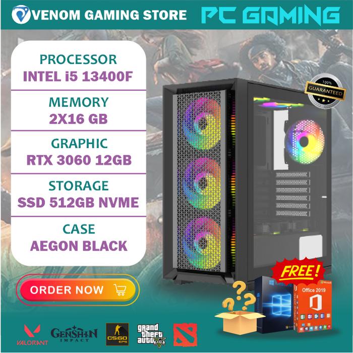 Jual Pc Gaming | Intel i5 13400F | RTX 3060 12GB | 512GB NVME | 32GB ...