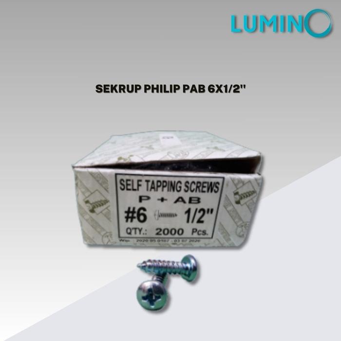Jual Sekrup Philip PAB 6x1/2" Skrup Tapping Screw / Sekrup Kepala Bulat - Kota Bandung - Lumino ...