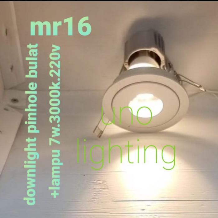 Jual downlight halogen mr16 pinhole oval 7watt 7w spot light 7 watt ...